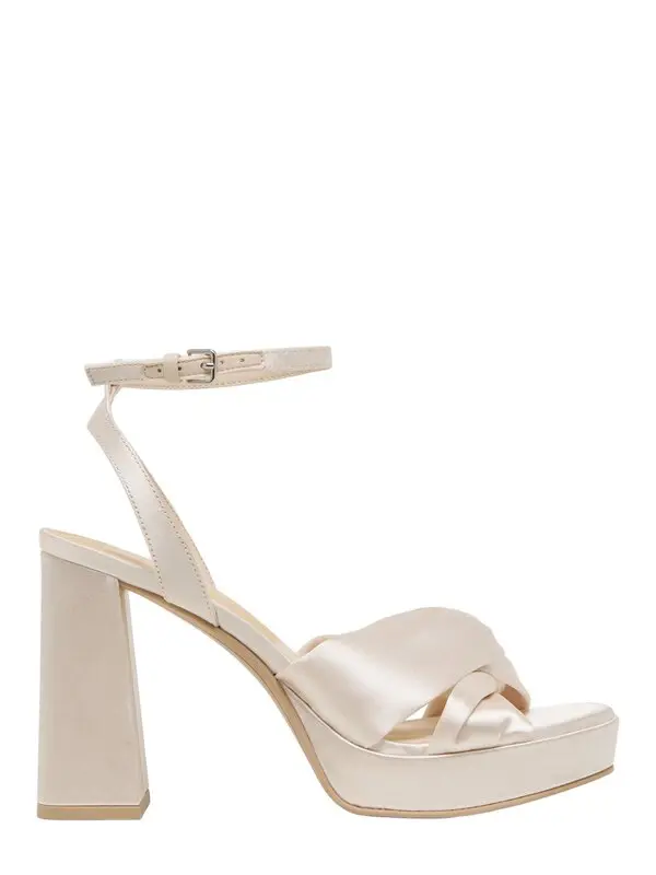 DOLCEVITA Parlo Platform Heels - Ivory Satin