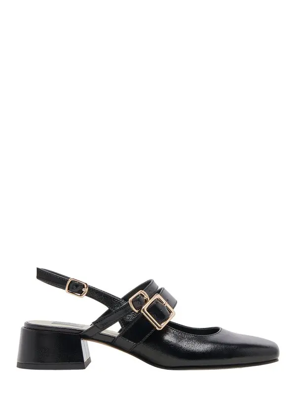 DOLCEVITA Patzy Heels - Midnight Crinkle Patent Leather