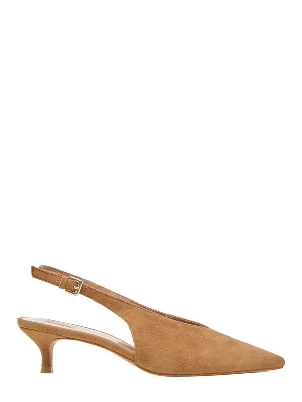 DOLCEVITA Alenna Slingback Heels - Lt Brown Suede