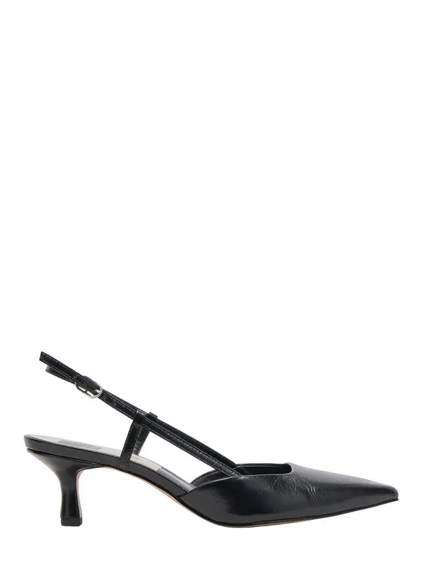 Dolce Vita Odela Slingback Heels - Midnight Crinkle Patent