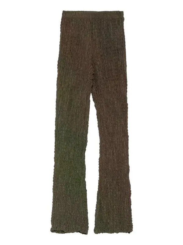 SONG FOR THE MUTE Seersucker Texture Trousers - Green