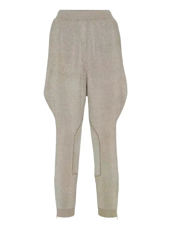 Brunello Cucinelli Ribbed Knit Trousers - Neutrals