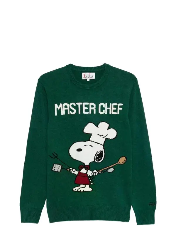 MC2 SAINT BARTH Peanuts Snoopy Masterchef Jumper - Green