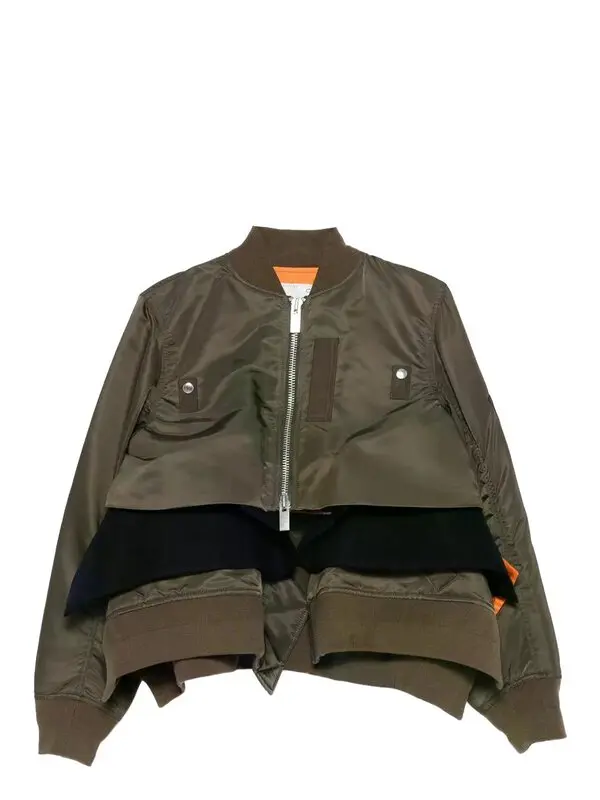Sacai Layered Bomber Jacket - Green