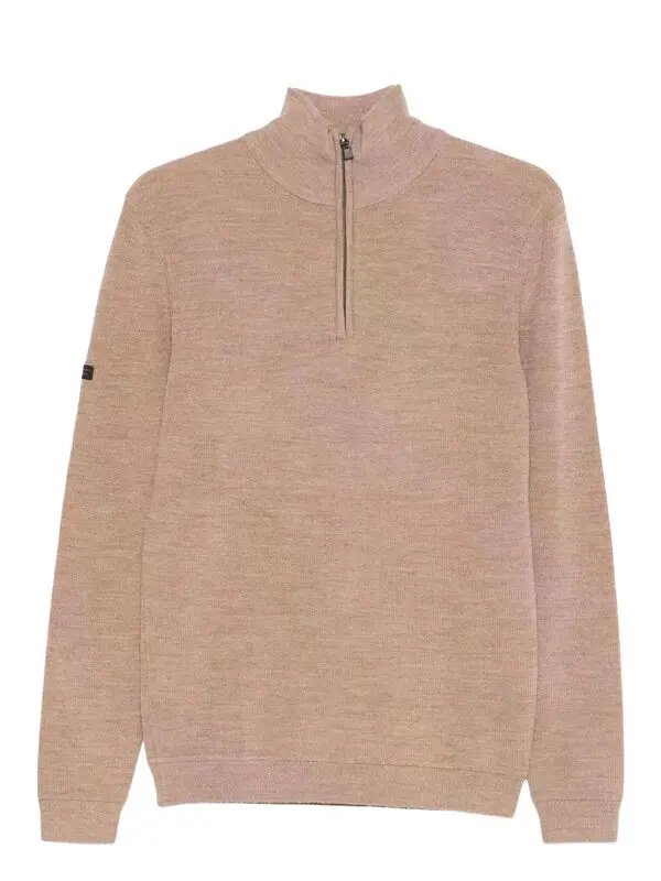 Superdry Zip-neck Sweater - Neutrals