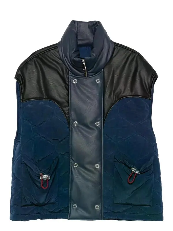 MARBELL Quilted Vest - Blue