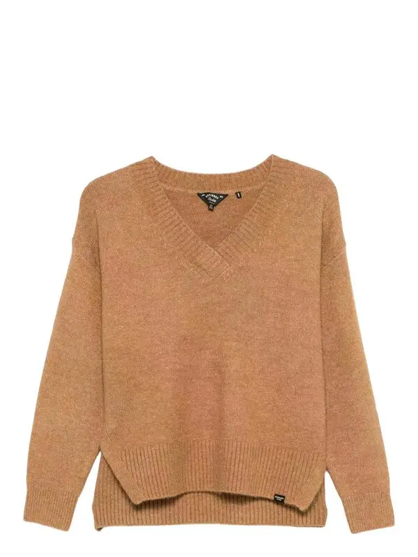 Superdry V-neck Sweater - Brown