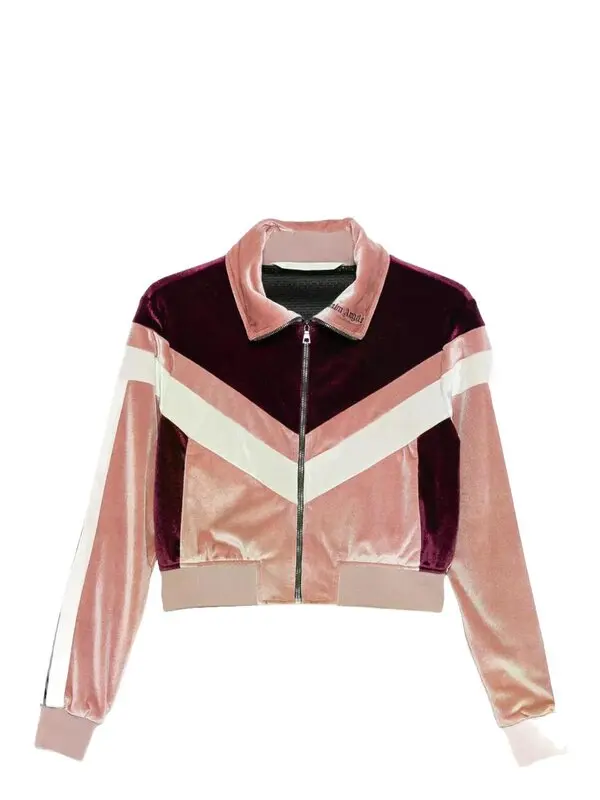 Palm Angels Colour-block Chenille Track Jacket - Pink