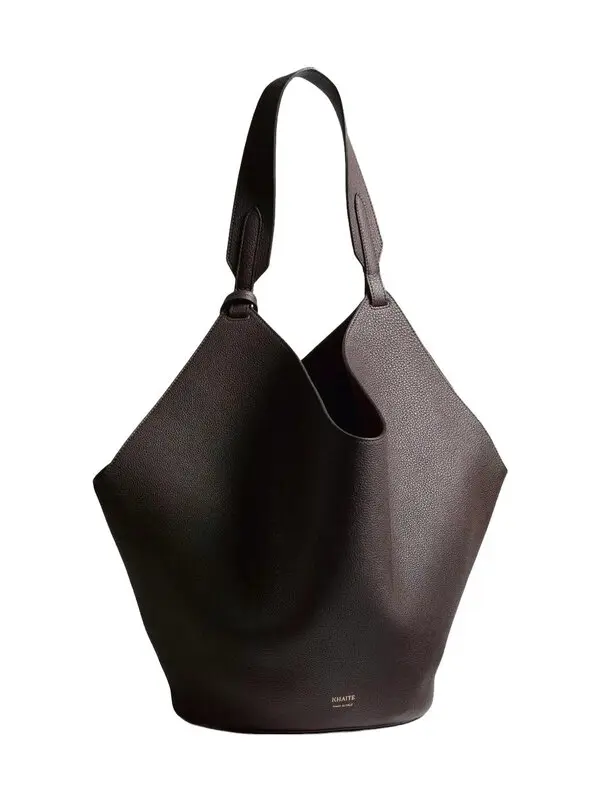 Khaite Lotus Leather Shoulder Bag - Brown