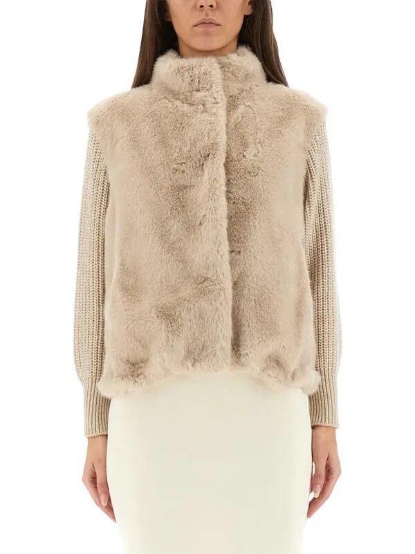 Herno Faux Mink Fur Resort Jacket - Pink