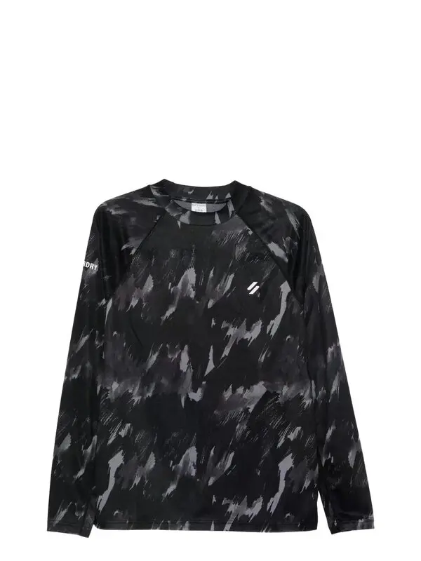 Superdry Brush Camo-print T-shirt - Black