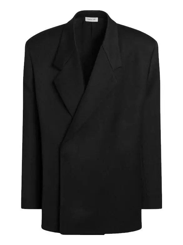 Fear Of God Double-breasted Virgin Wool Jacket - Black