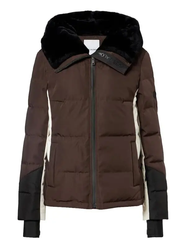 YVES SALOMON 64cm Down-filled Jacket - Brown