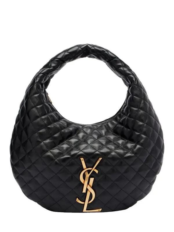 Saint Laurent Icare Quilted Leather Shoulder Bag - Black