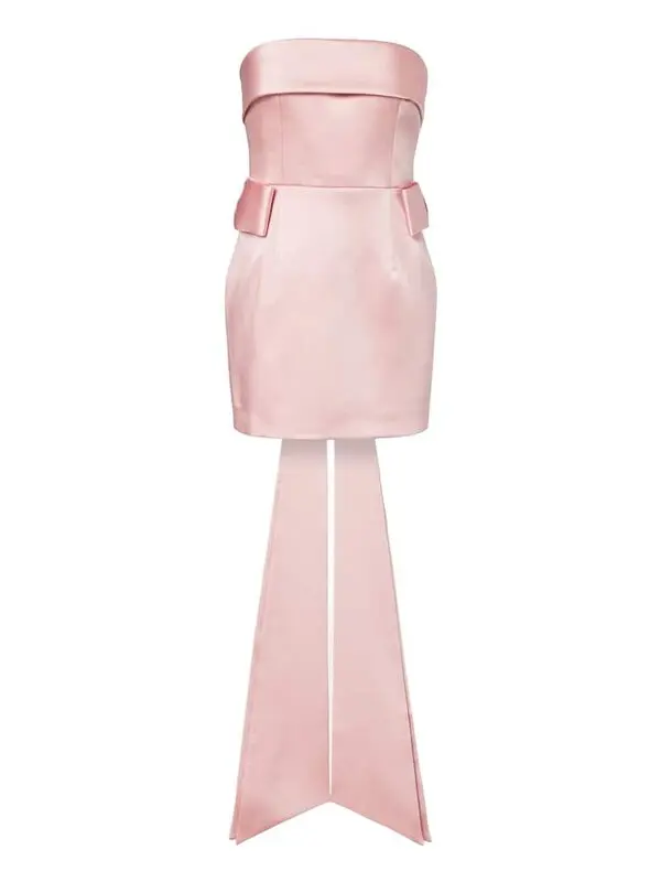 THE NEW ARRIVALS ILKYAZ OZEL Lalani Bow-detail Minidress - Pink