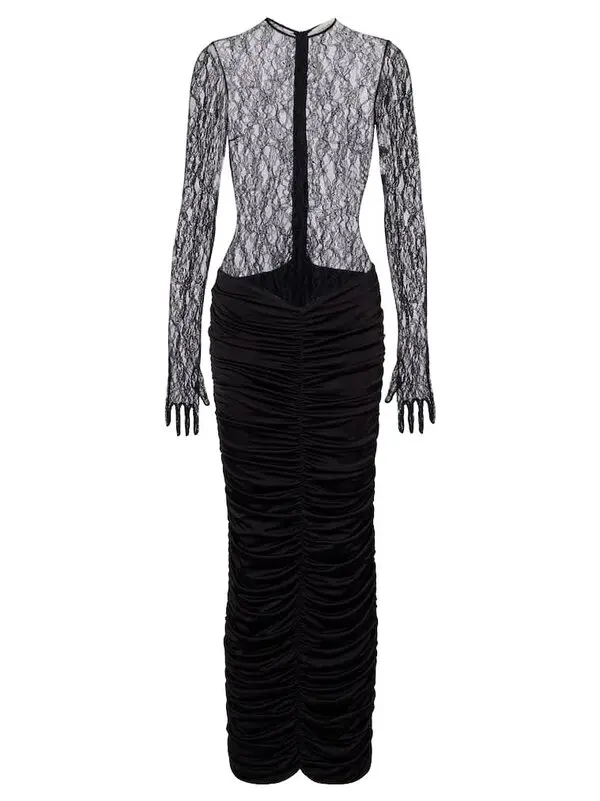 THE NEW ARRIVALS ILKYAZ OZEL Vivienne Lace Maxi Dress - Black