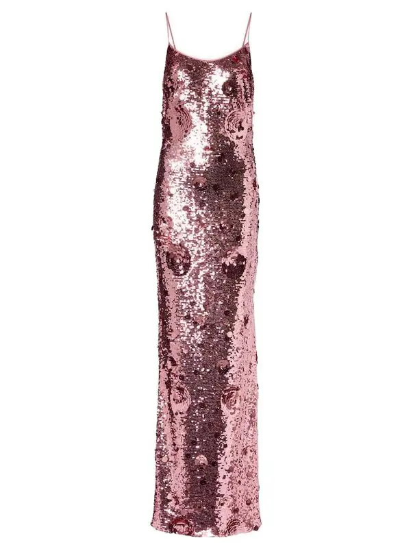 THE NEW ARRIVALS ILKYAZ OZEL Sequined Gown - Pink