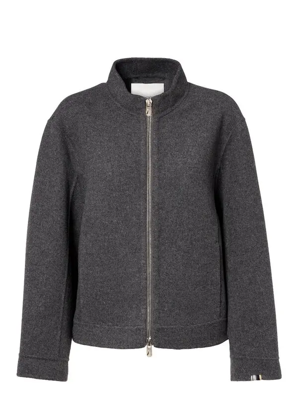 Extreme Cashmere Motor Wool And Cashmere Bomber Jacket - Grey