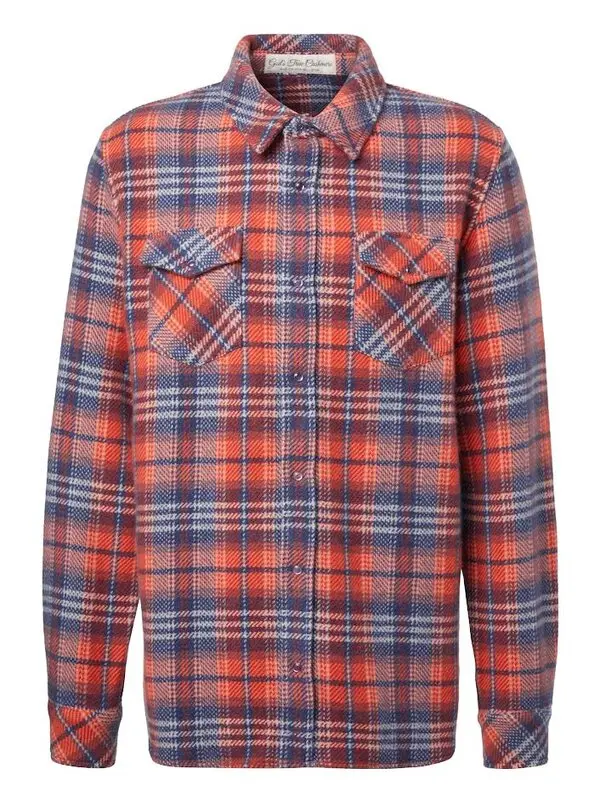 GOD'S TRUE CASHMERE Americana Cashmere Shirt With Amethyst - Red