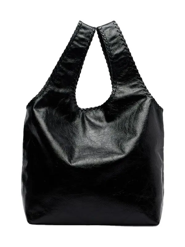 Dries Van Noten March Large Leather Tote Bag - Black