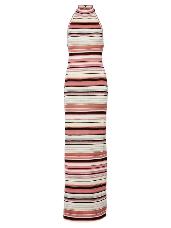 Missoni Striped Halterneck Maxi Dress - Multicoloured