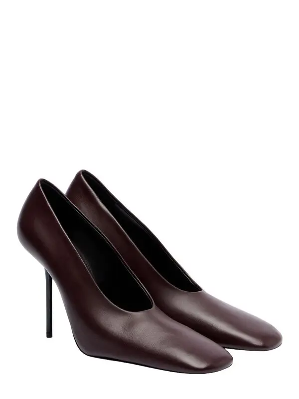 Victoria Beckham 100 Leather Pumps - Burgundy