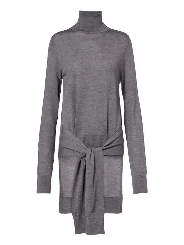TOTEME Turtleneck Wool And Silk Sweater - Grey