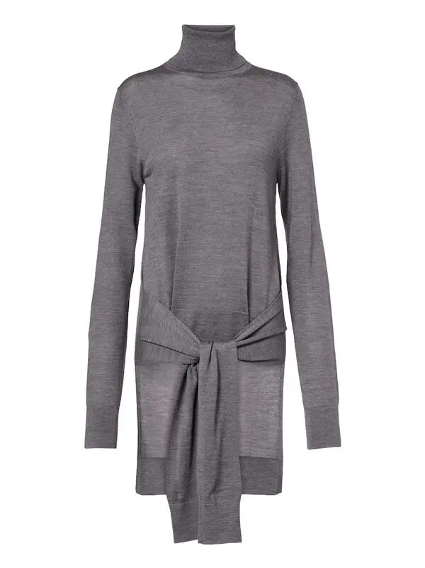 TOTEME Turtleneck Wool And Silk Sweater - Grey