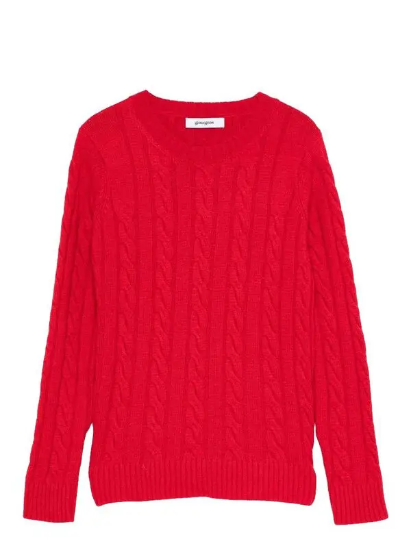 Gimaguas Cable Knit Sweater - Red