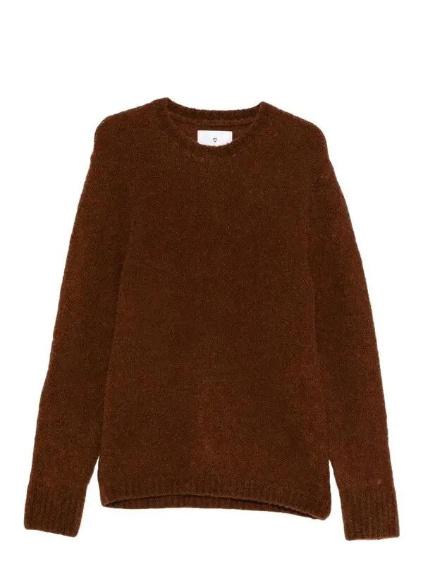 SEVEN GAUGE Knitted Crewneck Sweater - Brown