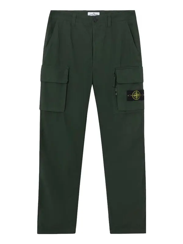 Stone Island Cargo Cotton Pants - Dark Green