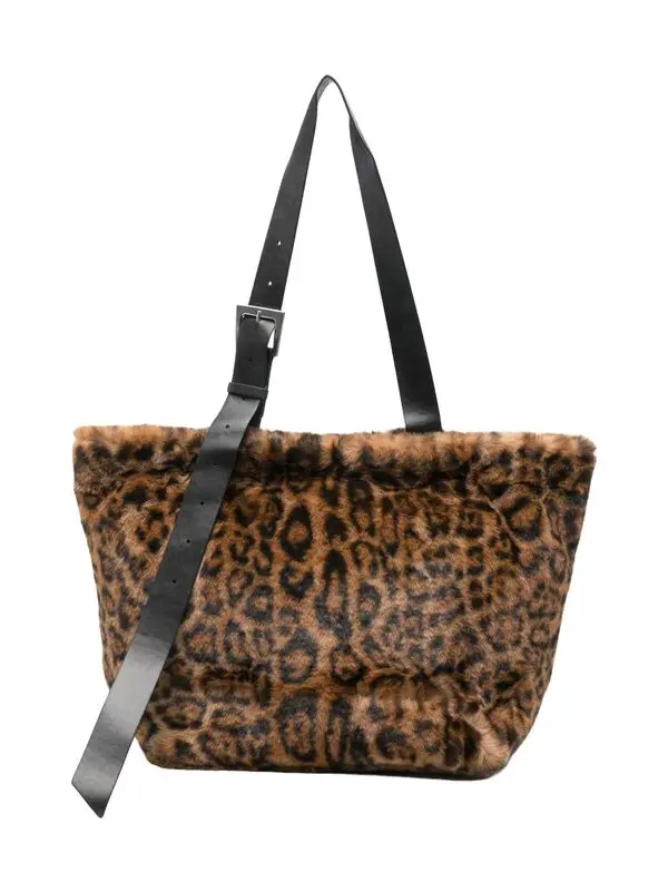 Apparis Esti Leopard Tote Bag - Brown