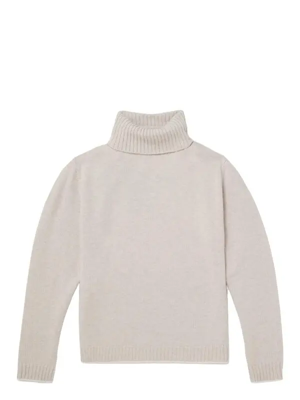 N.peal Stanley Tucci Organic Cashmere Rollneck Sweater - Gray