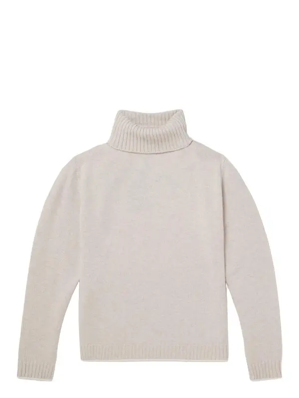 N.peal Stanley Tucci Organic Cashmere Rollneck Sweater - Gray