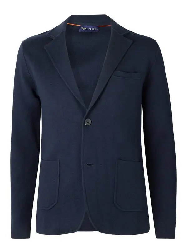 N.peal Cotton, Silk And Cashmere-blend Blazer - Blue