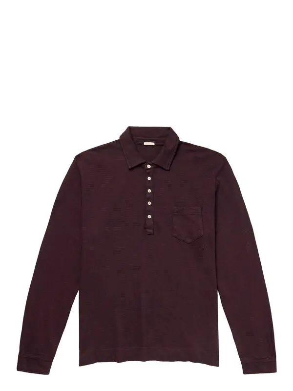 Massimo Alba Cotton-blend Polo Shirt - Burgundy