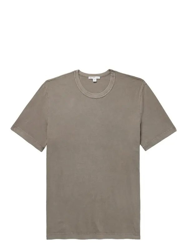 JAMES PERSE Combed Cotton-jersey T-shirt - Green