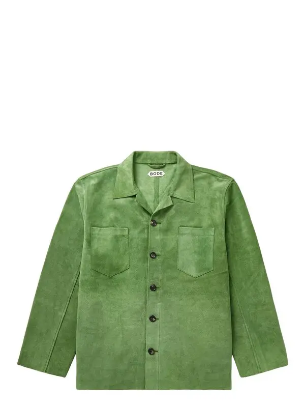 BODE Suede Overshirt - Green