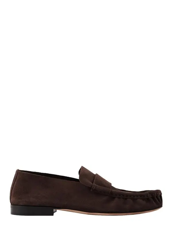 THE ROW Suede Loafers - Brown