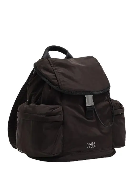 Bimba Y Lola Large Nylon Backpack - Charcoal