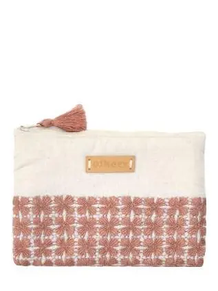 OTHERS TRADE FOR HOPE Hand-embroidered Dhaka Purse - Terracotta