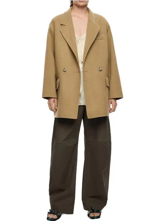 Bimba Y Lola Double-face Double-breasted Jacket - Light Khaki
