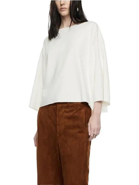 Bimba Y Lola Boxy Ponte Di Roma T-shirt - Ivory