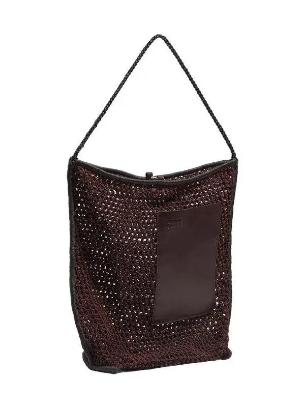 Bimba Y Lola Plaited Shoulder Bag - Chocolate