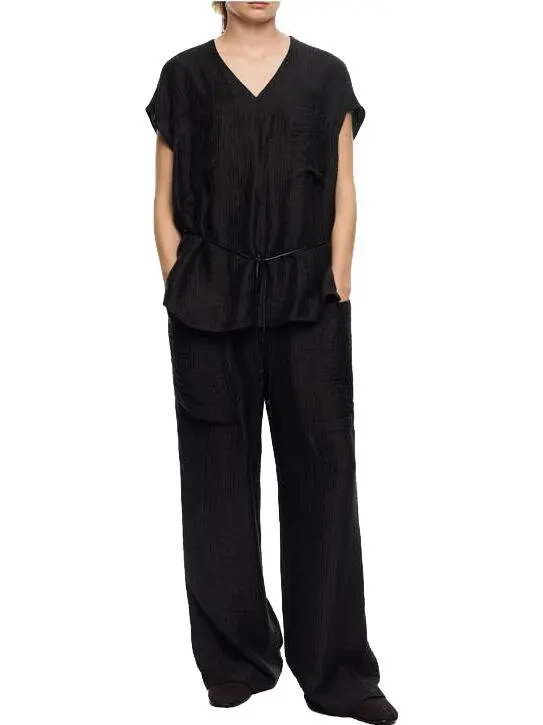Bimba Y Lola Trousers With Pockets - Washed Black
