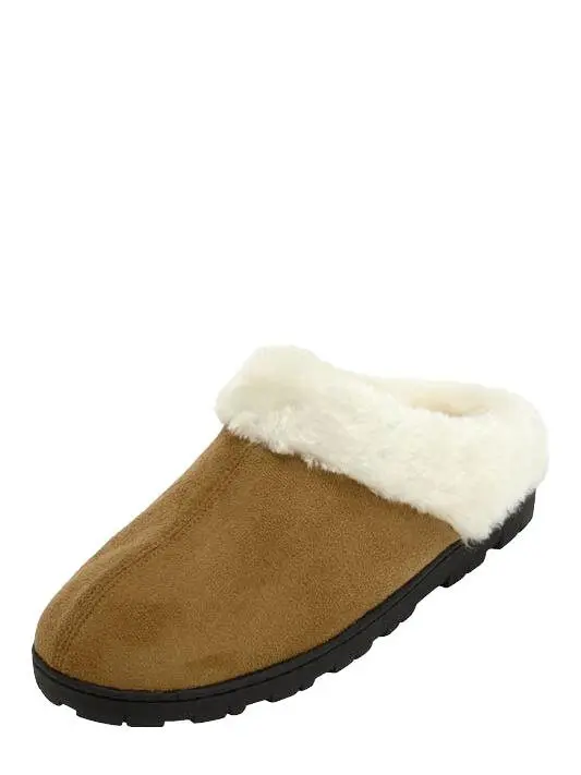 COMFORTVIEW Andy Fur Clog Slipper - Camel