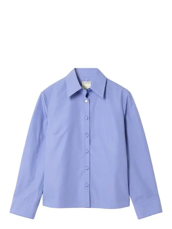 Calvin Klein Daisy Cotton-poplin Shirt - Blue