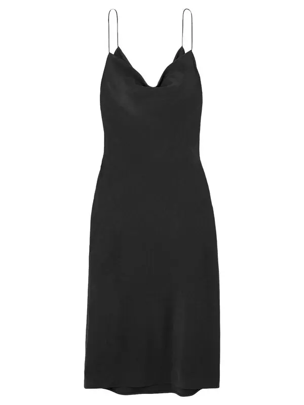 Calvin Klein Lynn Draped Midi Dress - Black