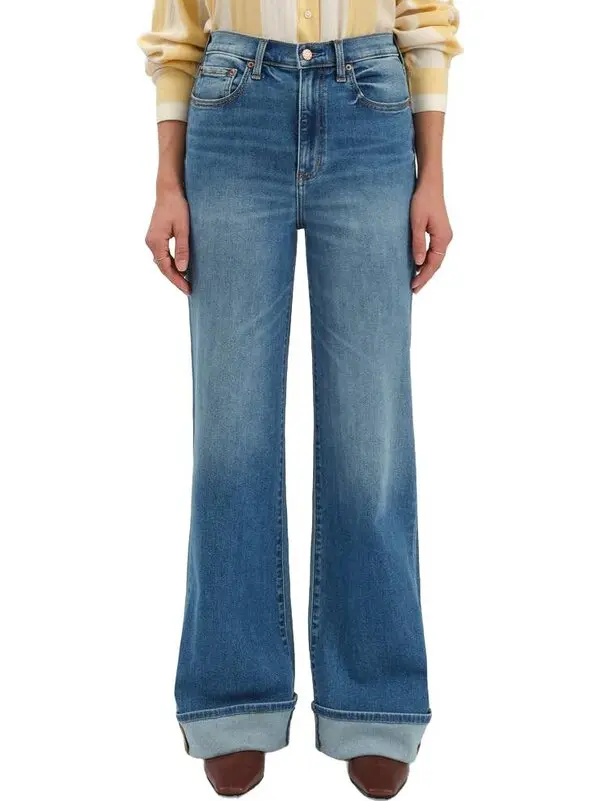 DAZE Cuffed High-waist Wide-leg Jeans - Big Break