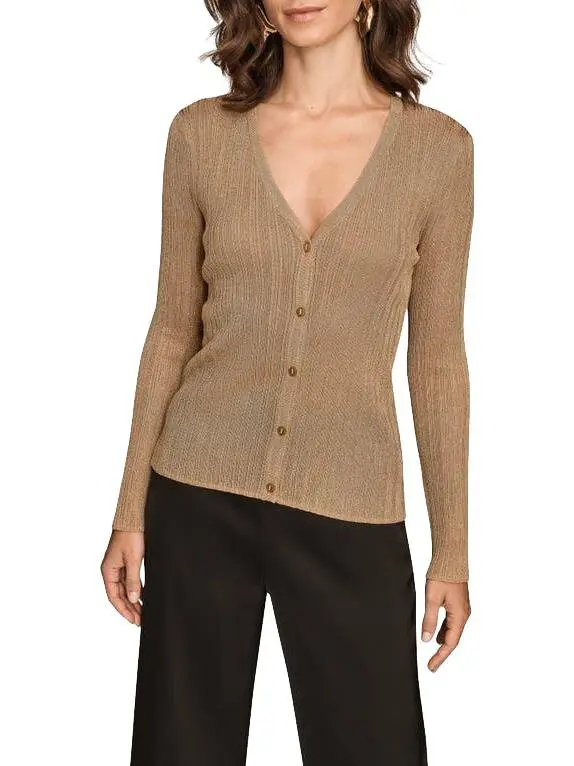 Donna Karan New York Metallic Cardigan - Gold